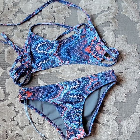 Jolyn Clothing | Swim | Colorful Patterned Bikini Set | Poshmark